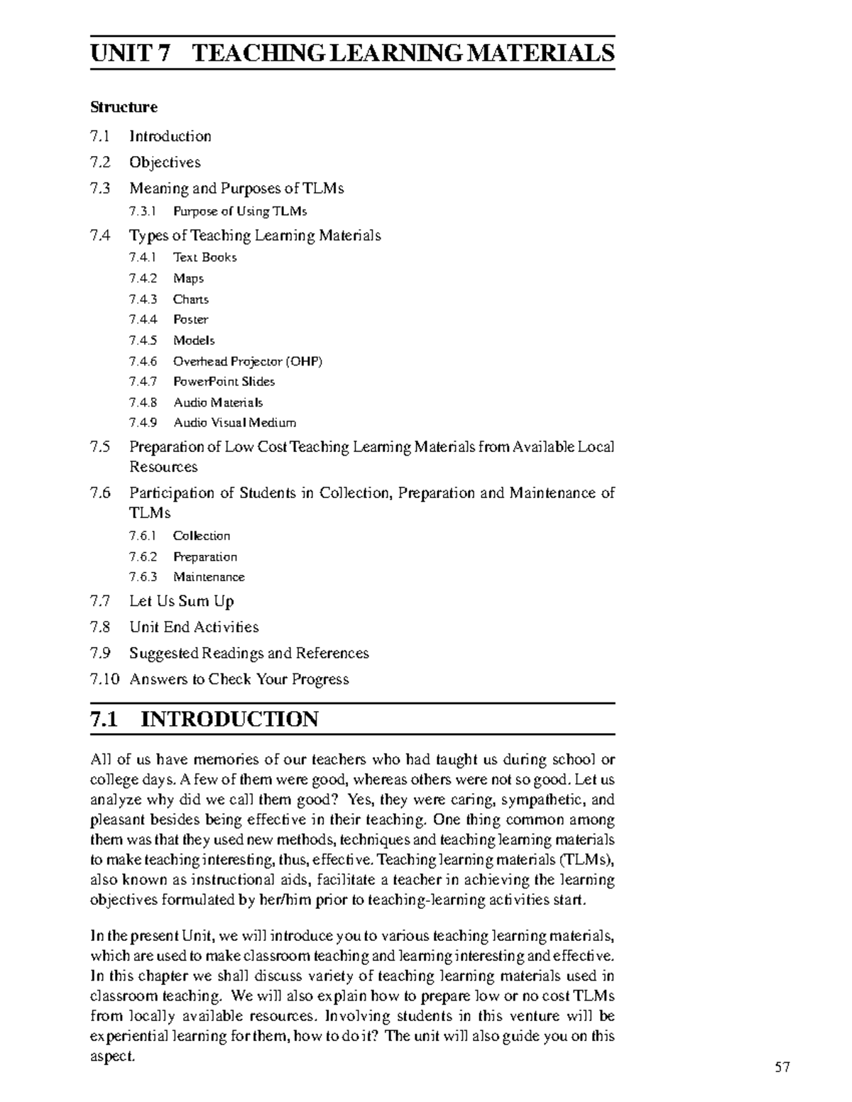 TLMs - lecture note on curriculum materials - Methods of Organizing ...