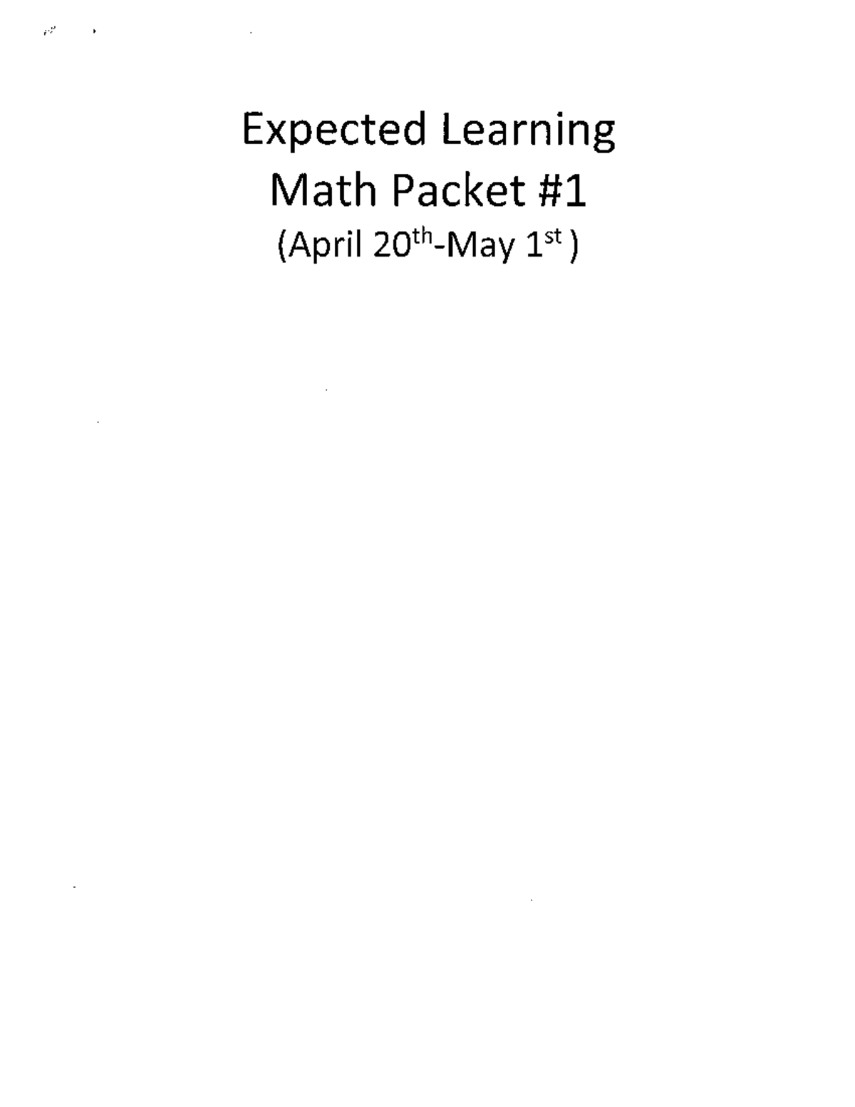 Packet #1 Math - math - Mathématiques3 - Studocu