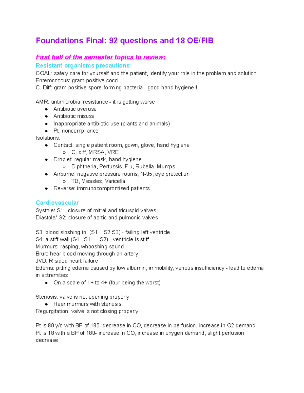 Foundations Final exam study guide - Foundations Final: 92 questions ...