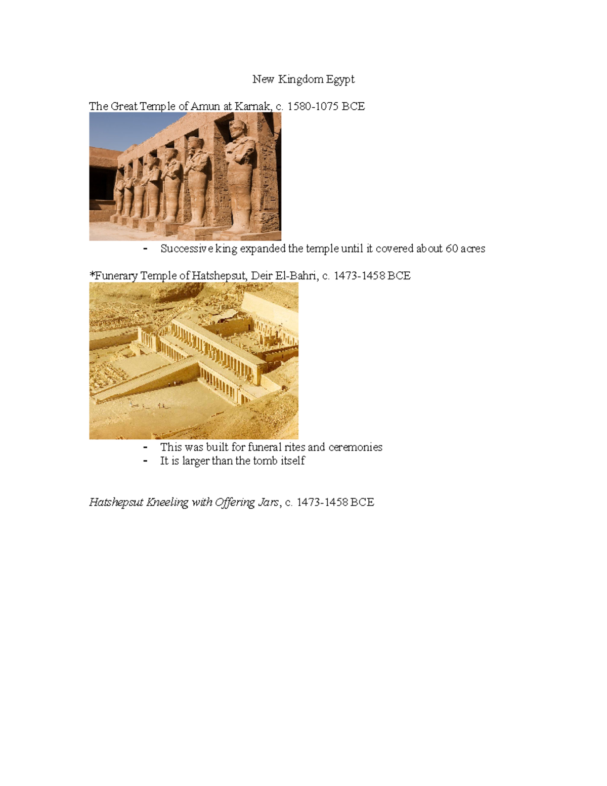 5 New Kingdom Egypt - Professor Lee - New Kingdom Egypt The Great ...