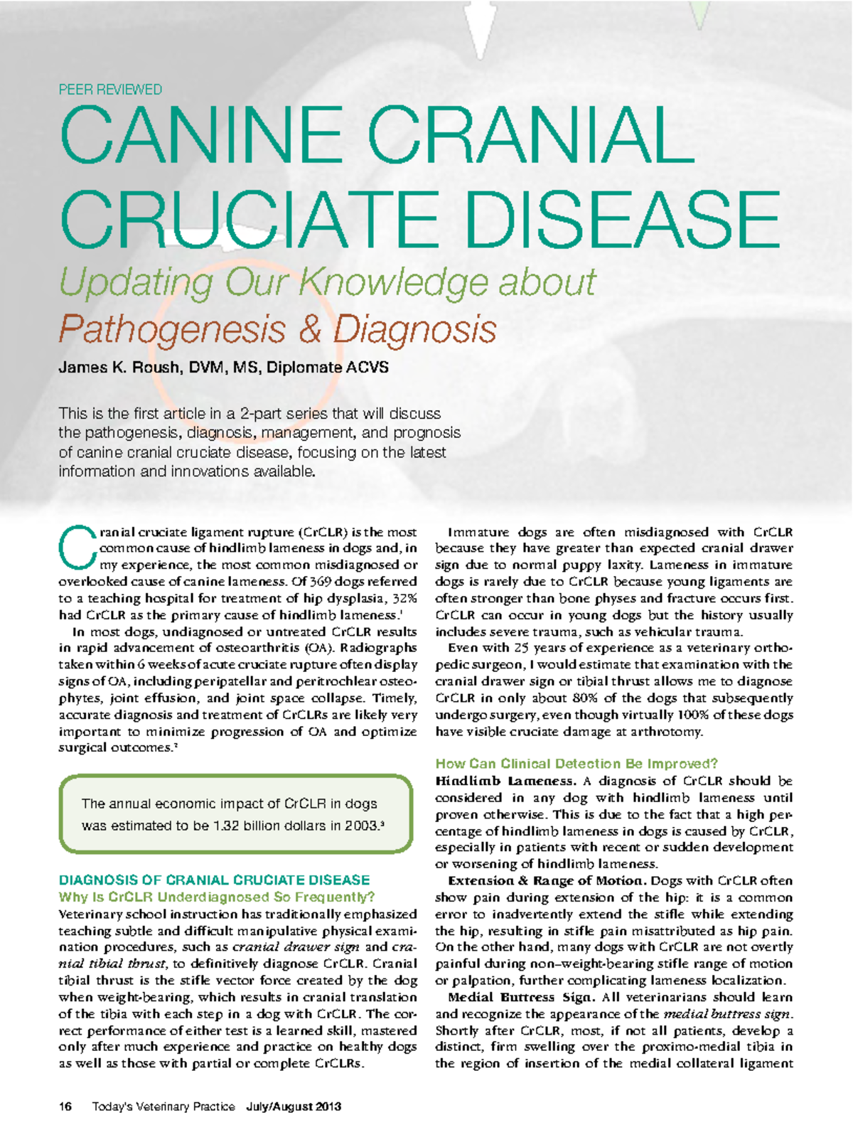 Ppl O - surgery - 16 Today’s Veterinary Practice July/August 2013 C ...