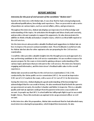 Report writing English CIA 2220551 - English CIA 1A TOPIC: Report ...