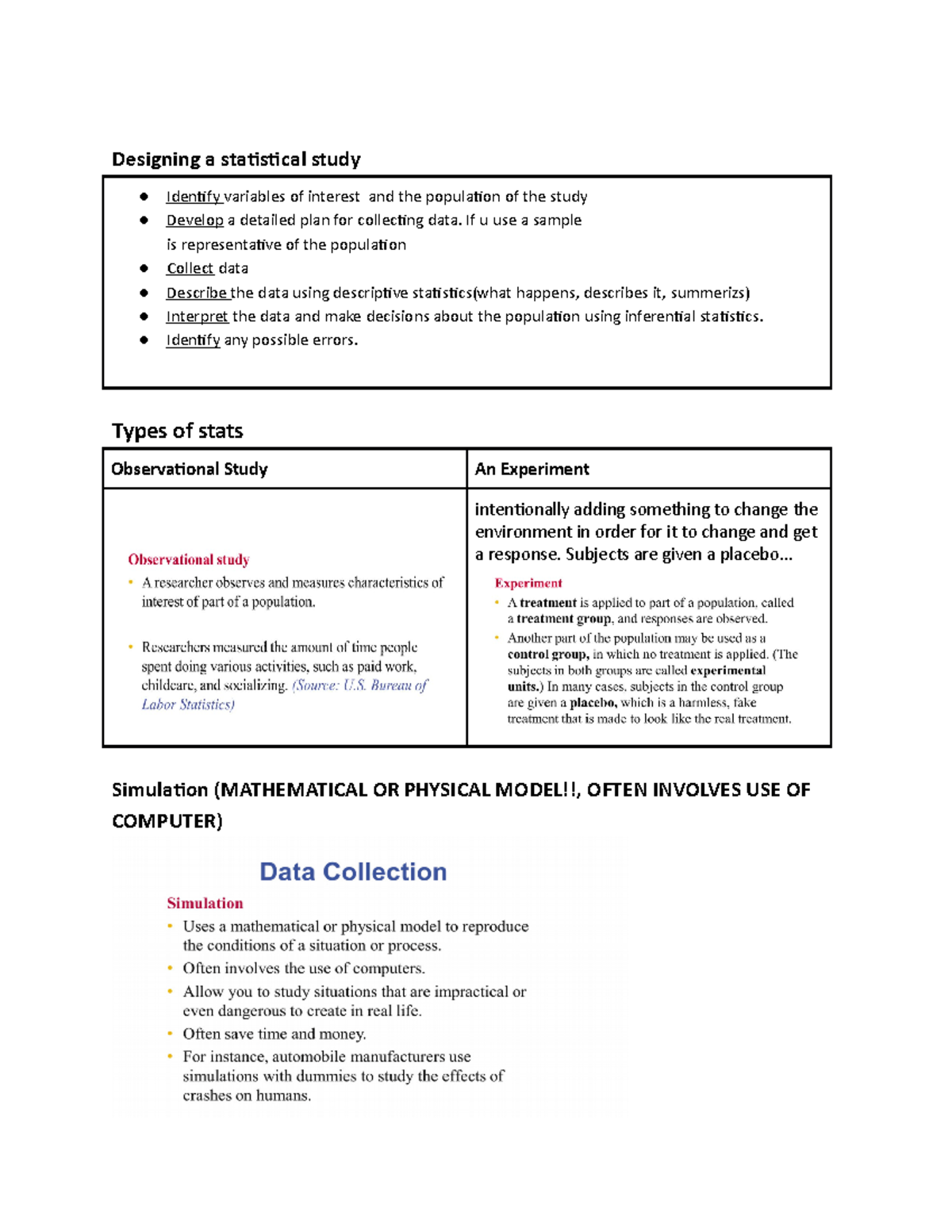 Stats notes-2 - These notes were critical to passing the exam. Make ...