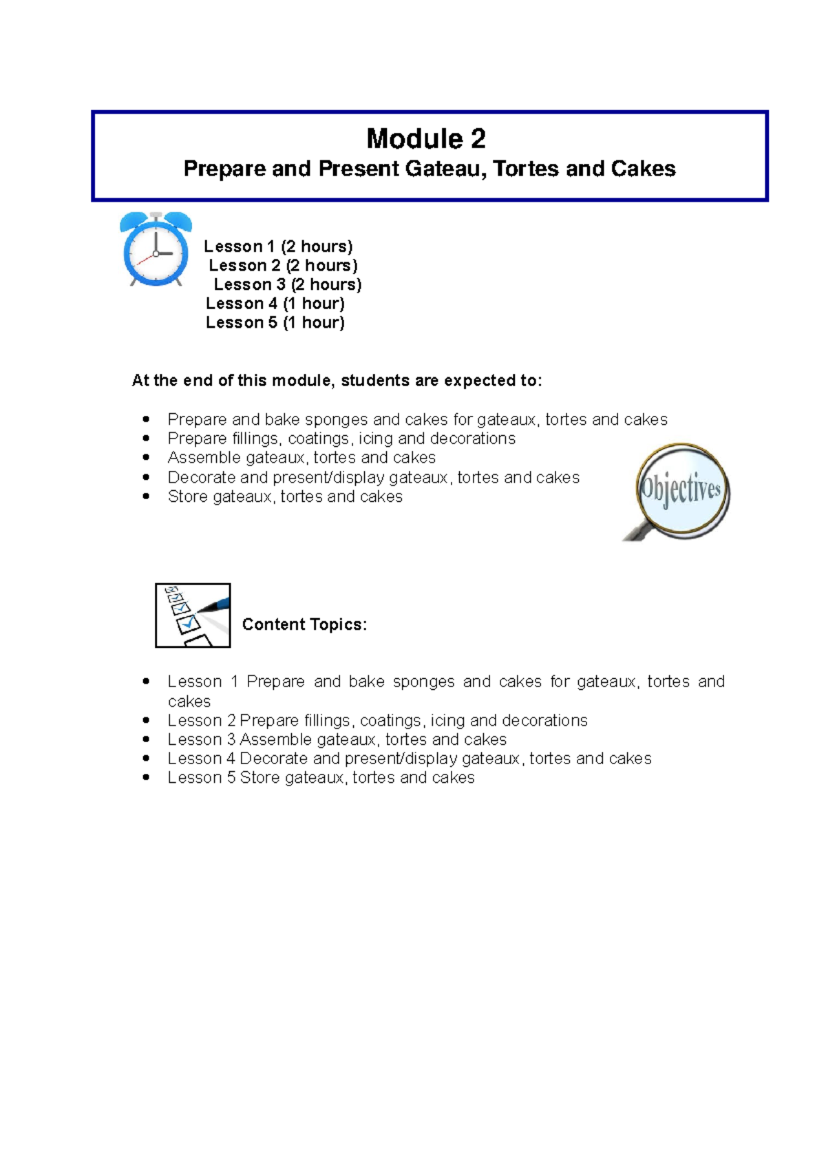 Module-2 - Lecture notes 10 - ####### Lesson 1 (2 hours) ####### Lesson ...