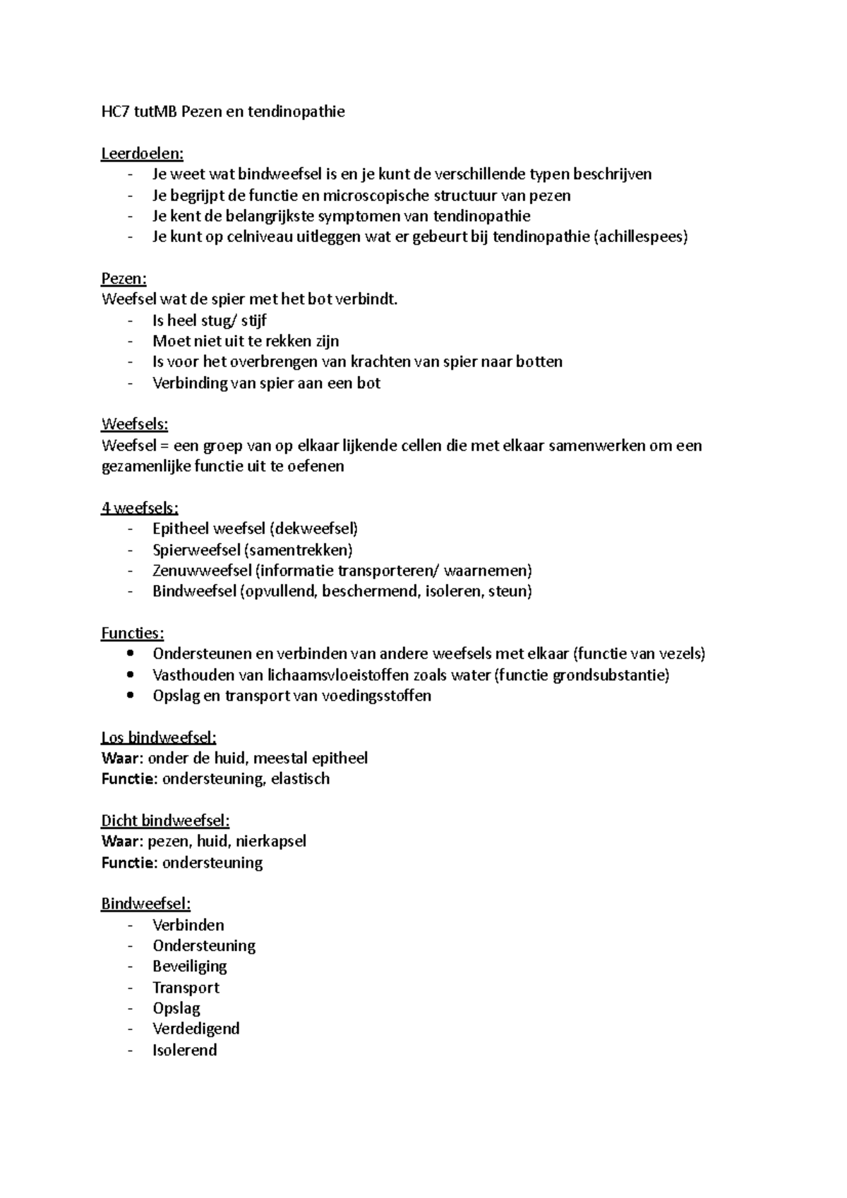 HC7 tut MB Pezen en tendinopathie - HC7 tutMB Pezen en tendinopathie ...