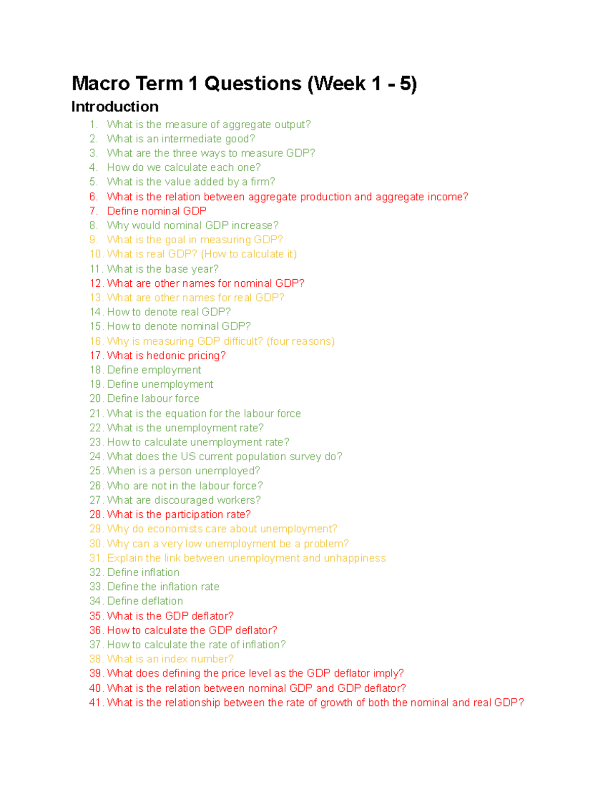 Macro Term 1 Questions (Week 1 - 5) - Macro Term 1 Questions (Week 1 ...