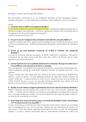 GOUVERNANCE RSE Cours introduction - GOUVERNANCE, CONTRÔLE DE GESTION ...