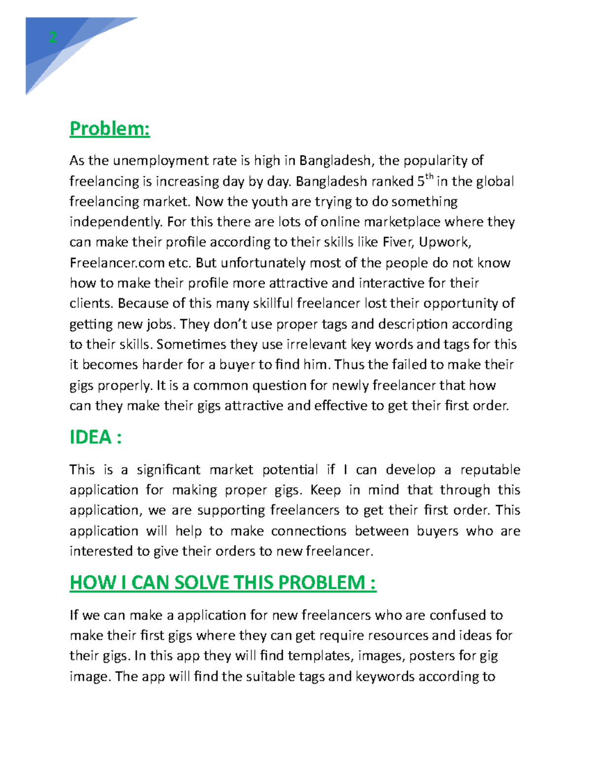 Draft Assignment of startup ideas - Business Application Design - DIU ...