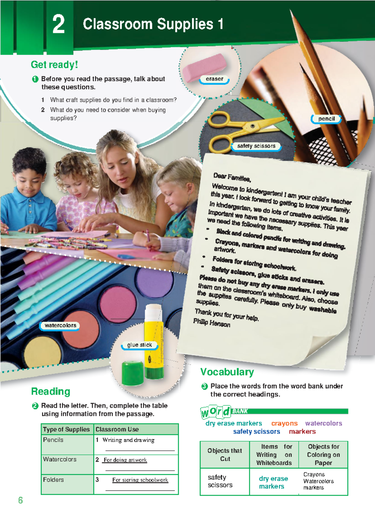 Unit 2 Book - Guia desarollada - 2 Classroom Supplies 1 Get ready! 1 ...