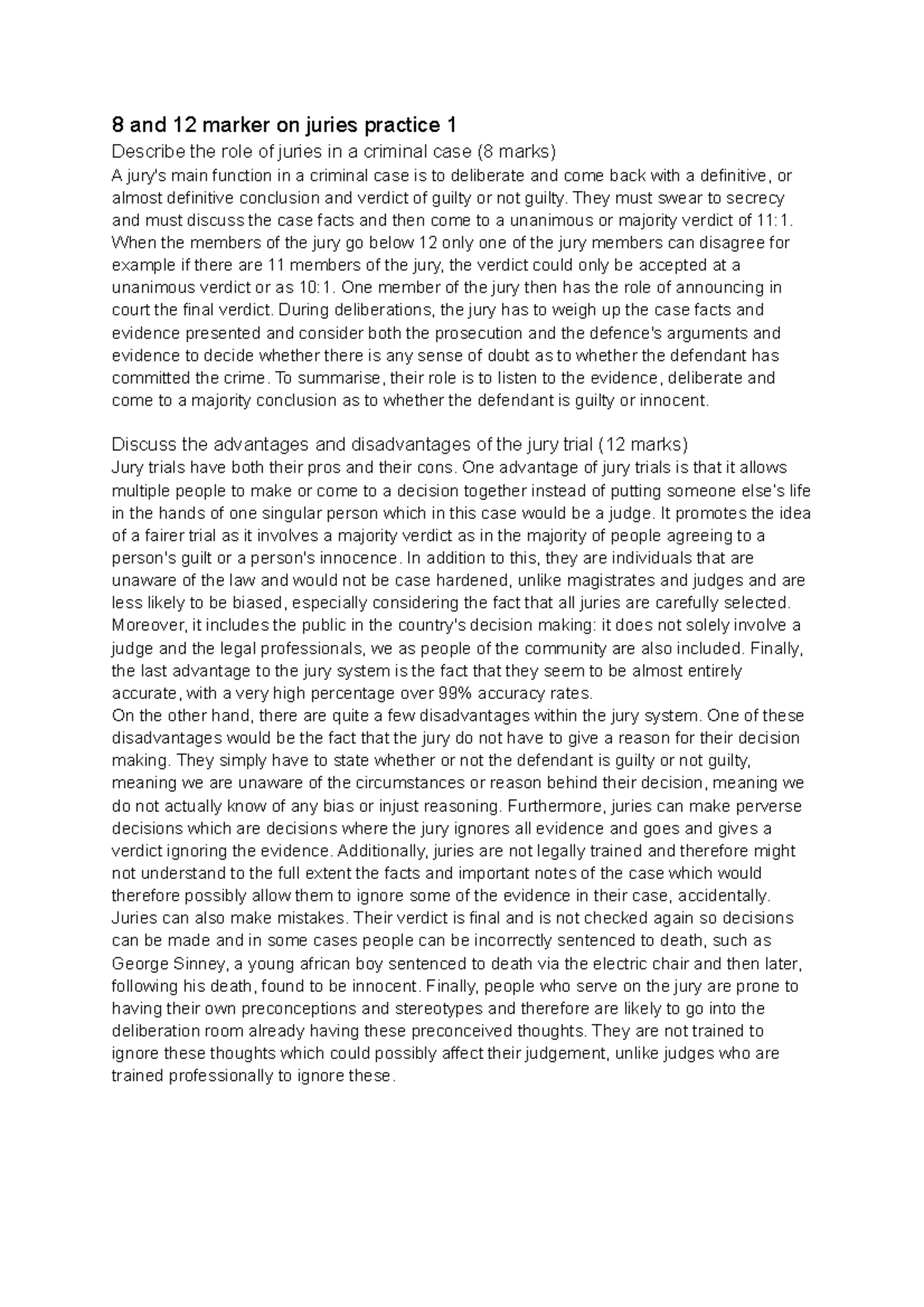 8 and 12 marker on juries practice 1 - 8 and 12 marker on juries ...