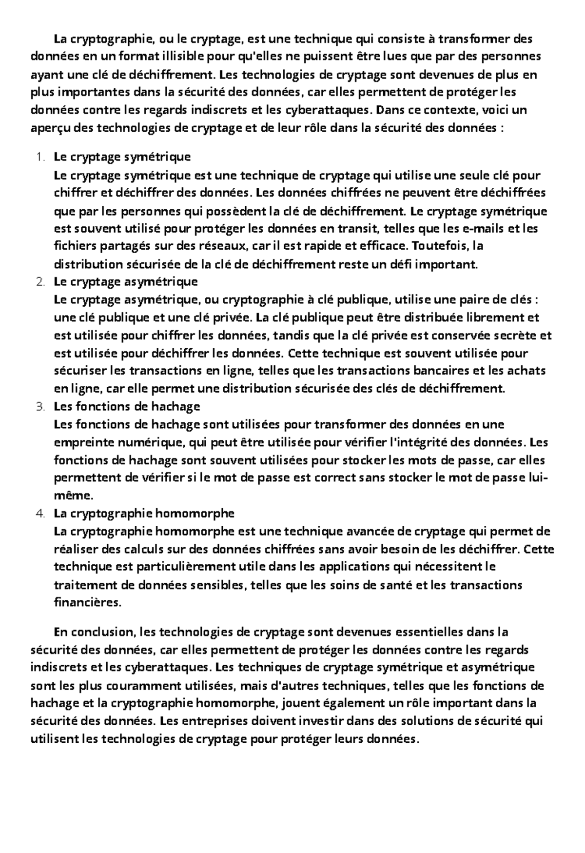 La cryptographie, ou le cryptage - Les technologies de cryptage sont devenues de plus en plus ...