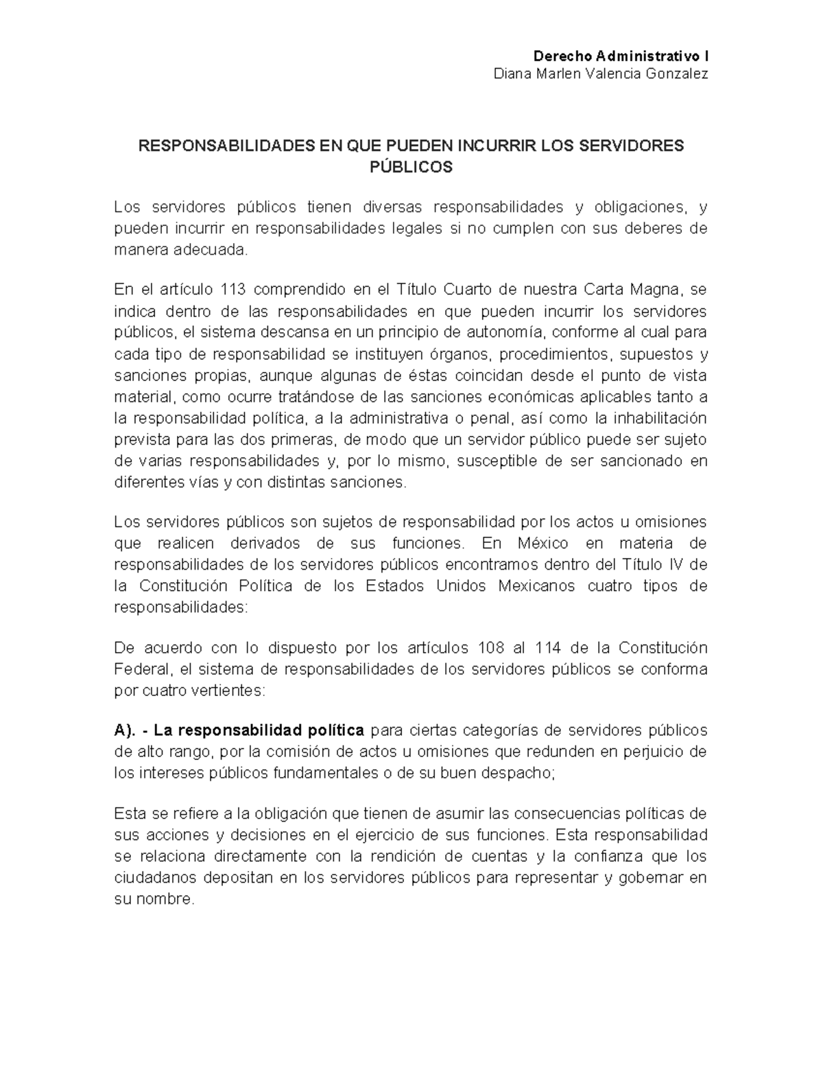 Responsabilidades en que pueden incurrir los Servidores Públicos ...