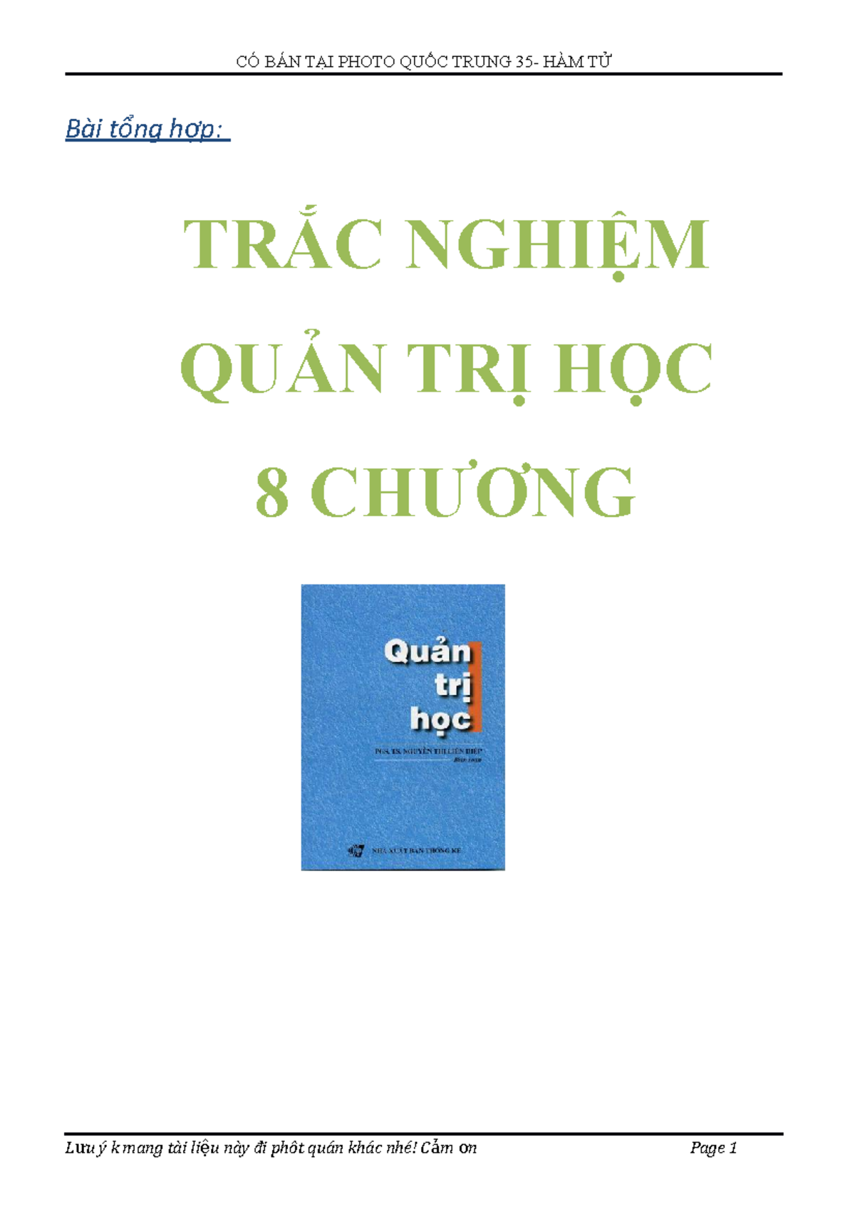 [123doc.vn] - 640-cau-trac-nghiem-quan-tri-hoc-co-dap-an-full-8-chuong - Bài t ng h p:ổ ợ L ưu ý ...