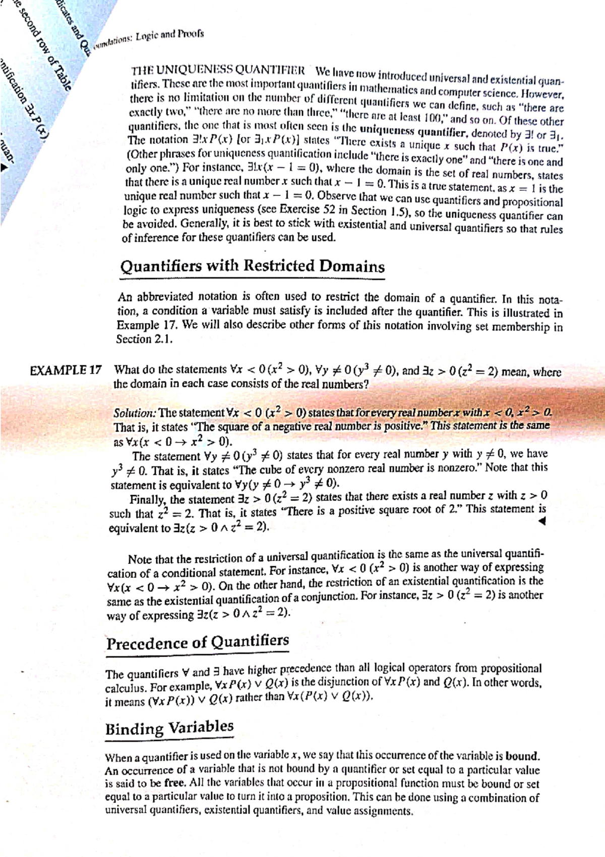 Predicate and Quantifiers 2 - Bsc maths - Studocu