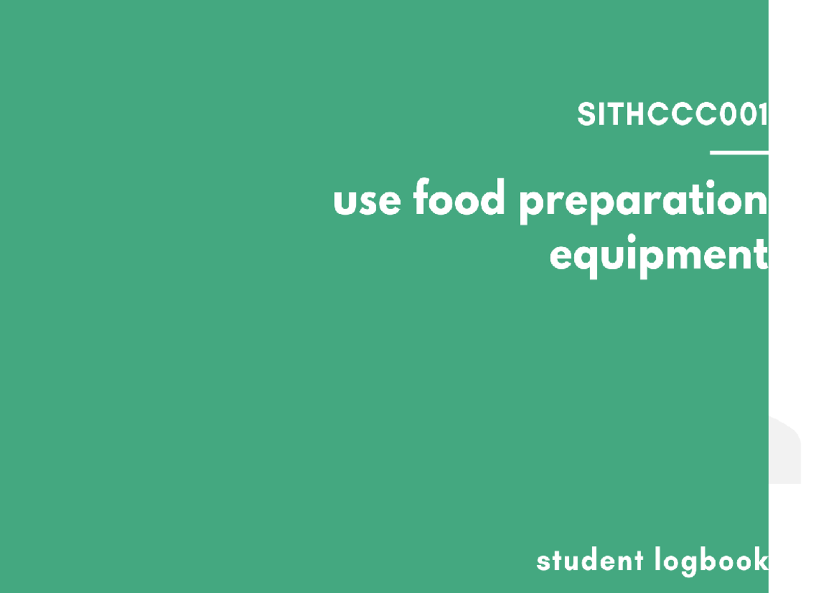 Sithccc 001 Student Logbook [Ver. 1] - Hilton Academy: Level 6, 250 ...