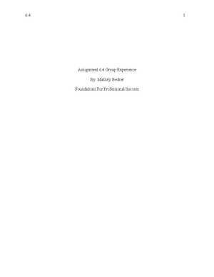 4 - Assignment 4 - Assignment 4 Accommodations By: Mallory Becker Foundations of Professional ...