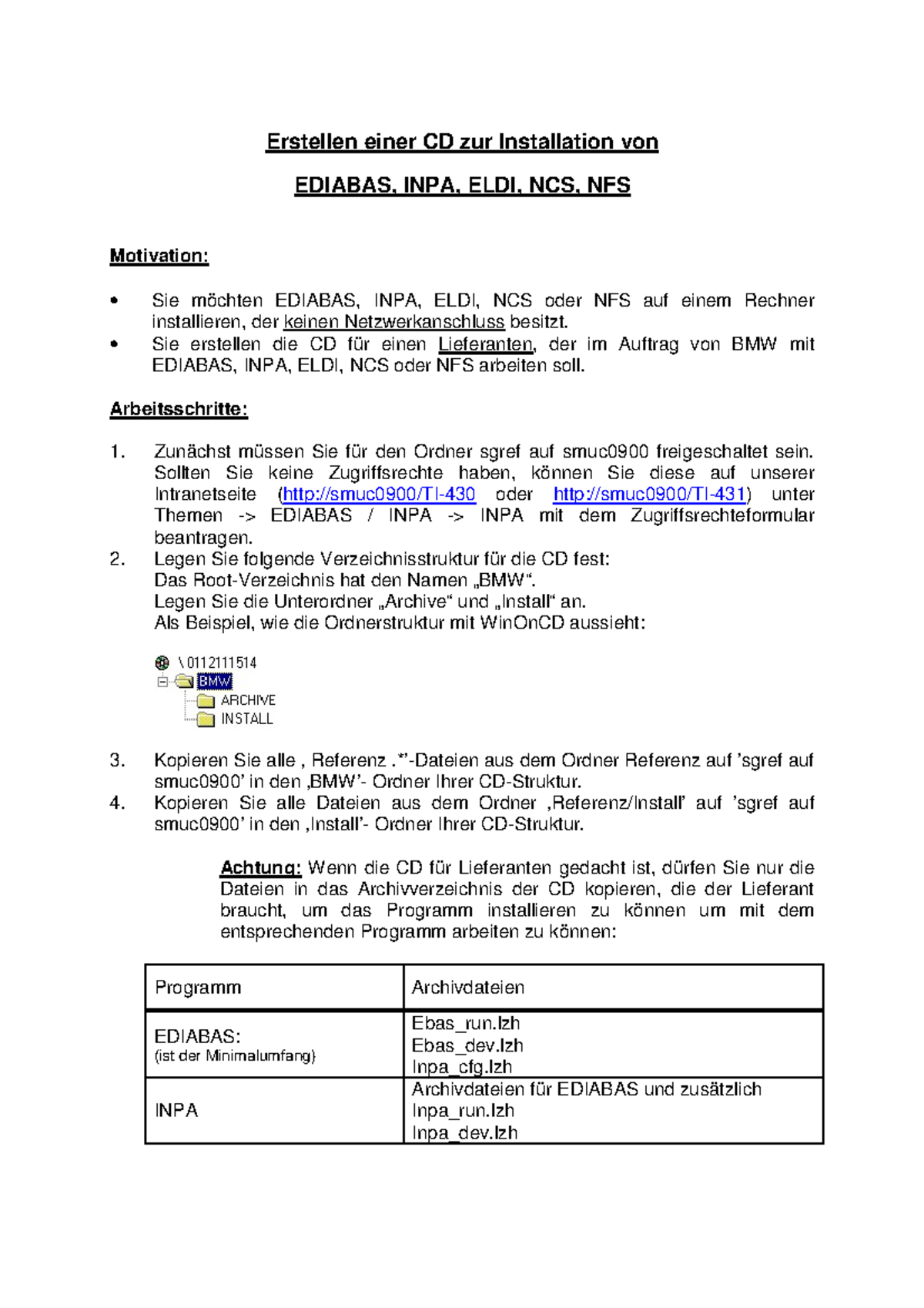 Wie erstelle ich eine CD zur Installation von Ediabas - Erstellen einer ...