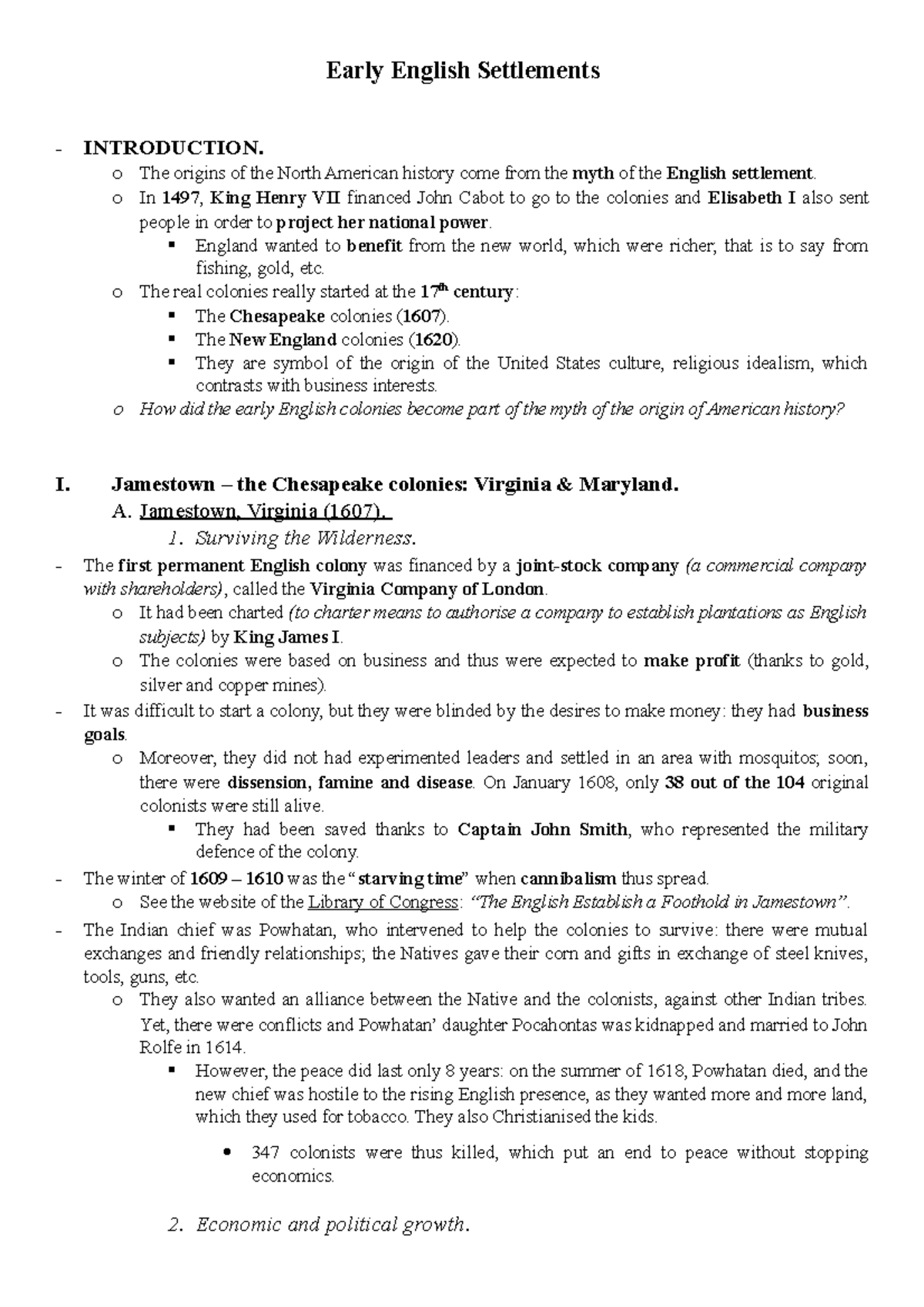 02 - 27-09-2016 - Early English Settlements - Early English Settlements ...