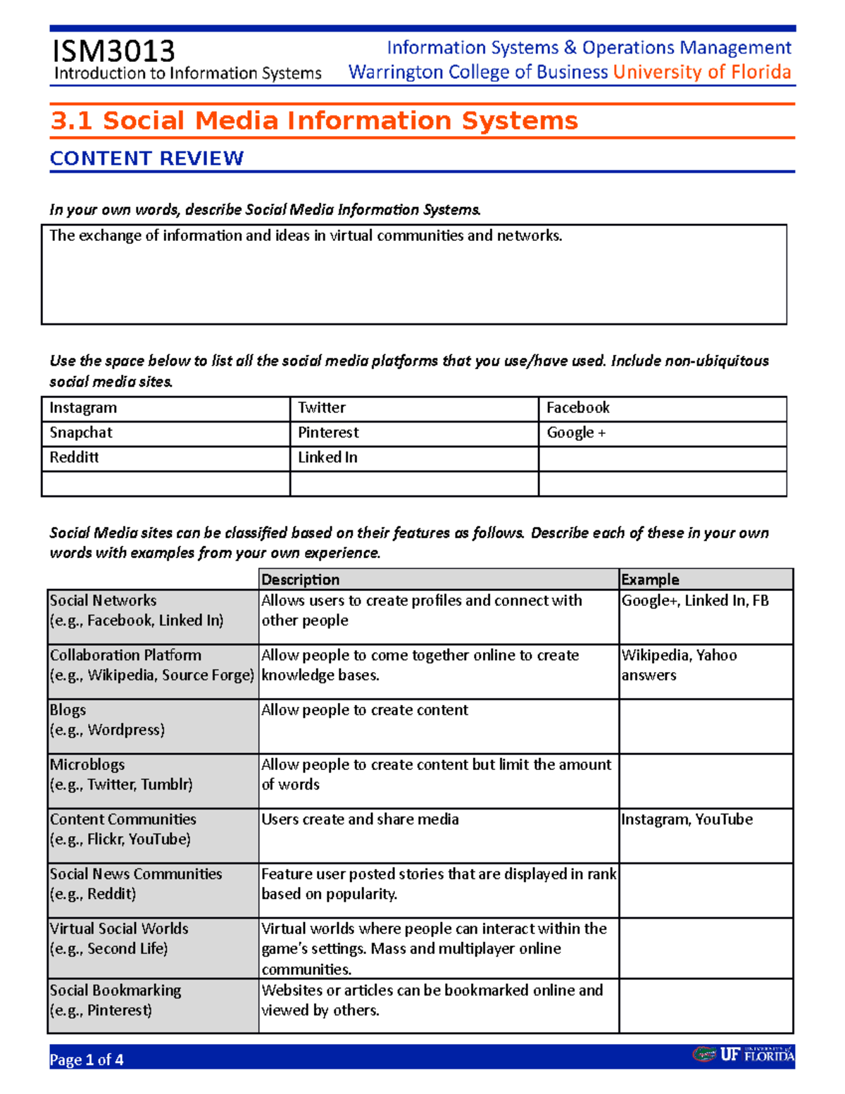 3.2 Social Media Information Systems (Ch 8) Notes - 3 Social Media ...