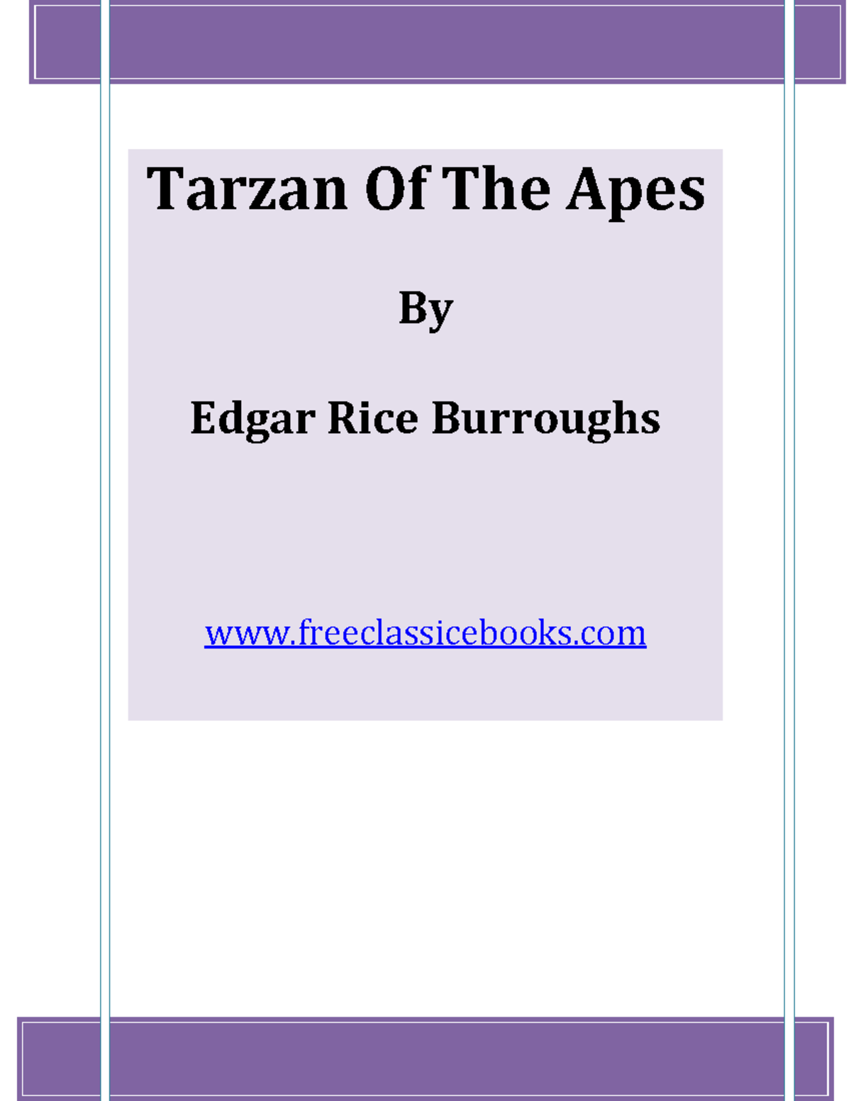 Tarzan Of The Apes - reading - Tarzan Of The Apes By Edgar Rice ...