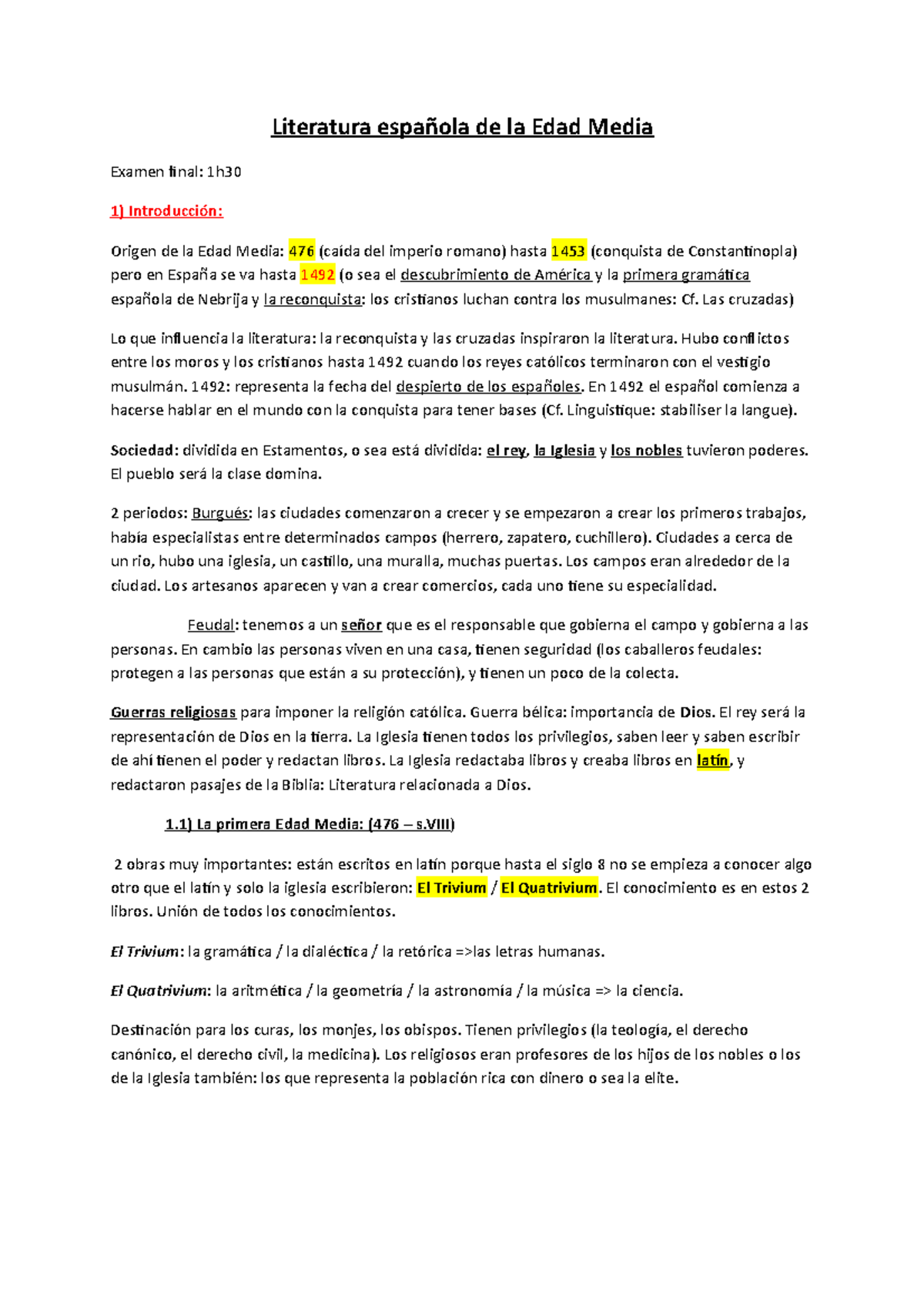 Literatura española de la Edad Media Apuntes - Literatura de la Edad ...