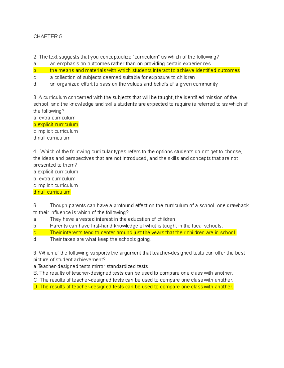 EDU 102 unit 2 study guide - CHAPTER 5 The text suggests that you ...