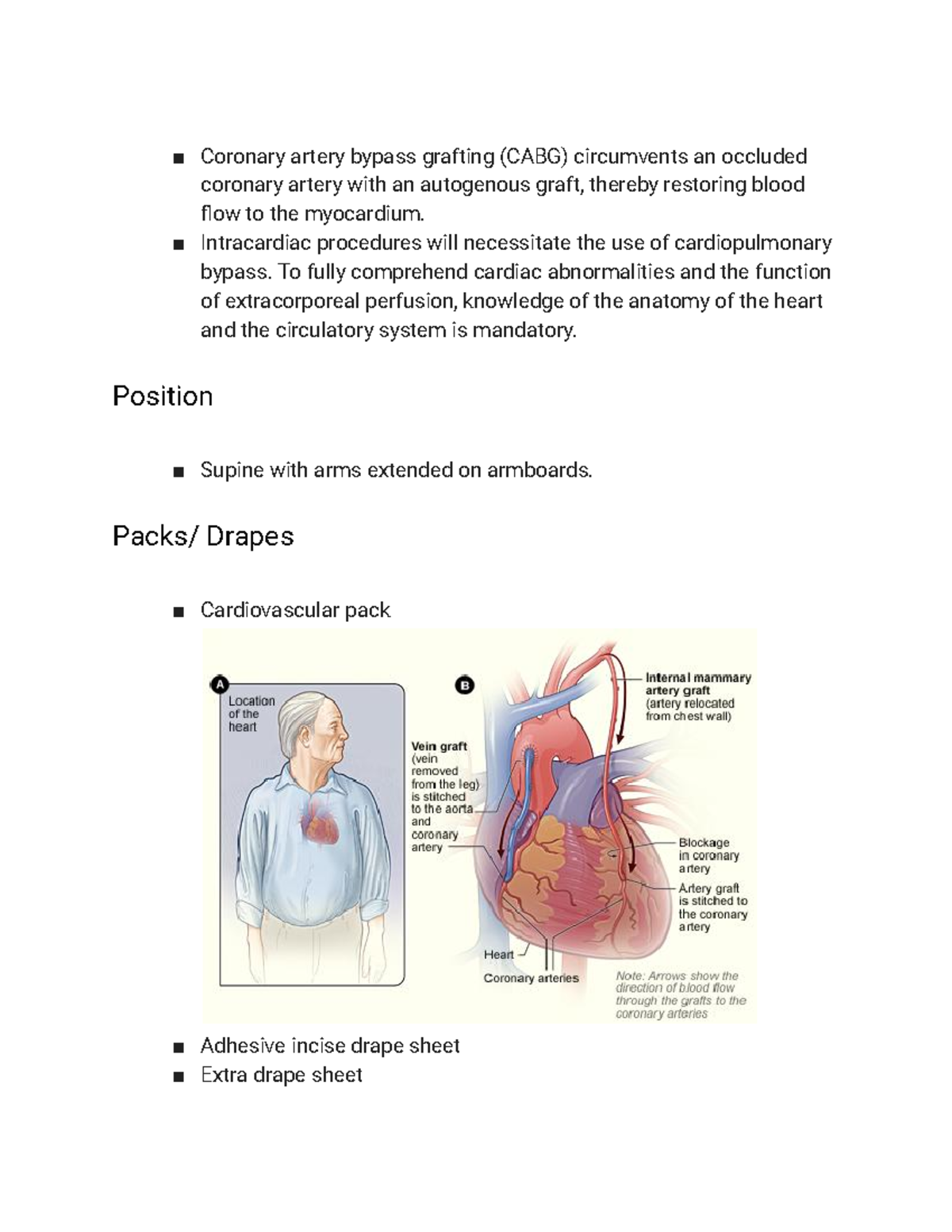 Coronary artery bypass grafting (CABG) circumvents an occluded coronary ...