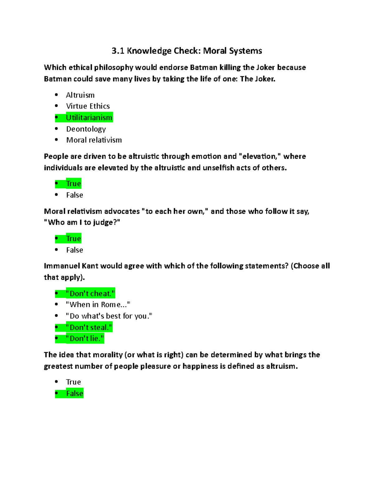 Moral Systems - F. Merksamer - 3 Knowledge Check: Moral Systems Which ...