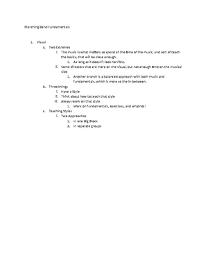 Principles of Effective Marching Band Rehearsals - Rehearsal Etiquette ...