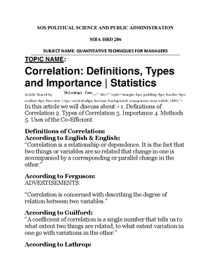Elements of Statistics BCA notes - Unit - 1 :Population, Sample and ...
