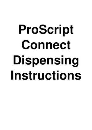 Pro Script Connect Dispensing Instructions - ProScript Connect ...