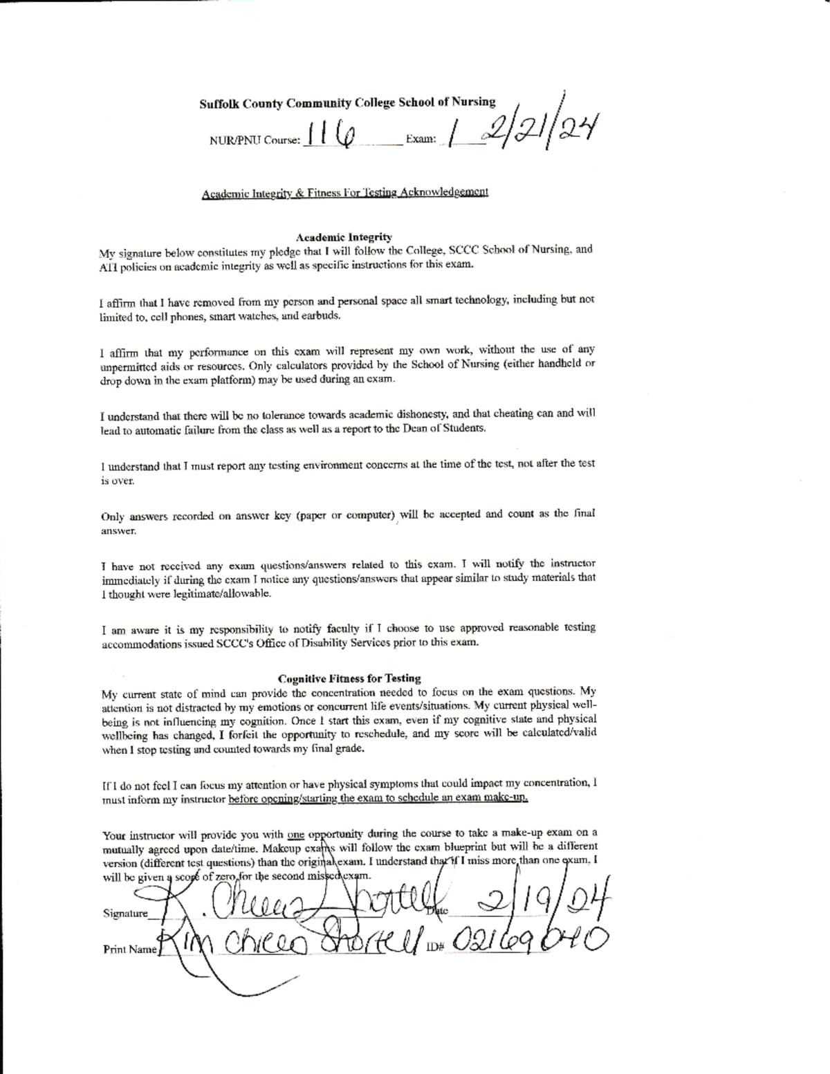 Academic integrity.consent 116 - Studocu