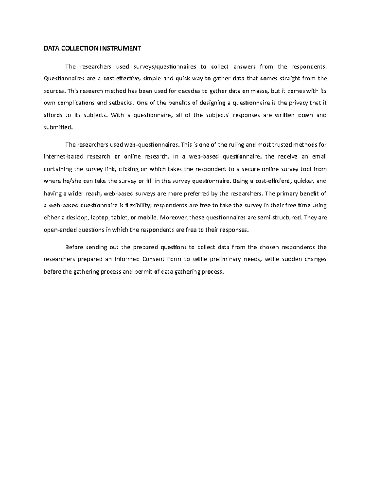 Practical- Research- Deepen - DATA COLLECTION INSTRUMENT The ...