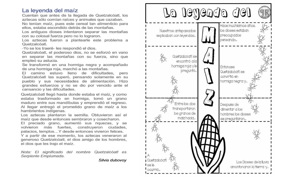 Lectura leyendas DEL MAIZ - La leyenda del maíz Cuentan que antes de la ...