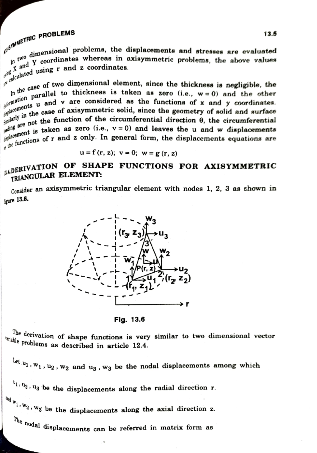 finiteelementmethod - sYMMETHRICPROBLEMS In two dimensional problems, the displacements and ...