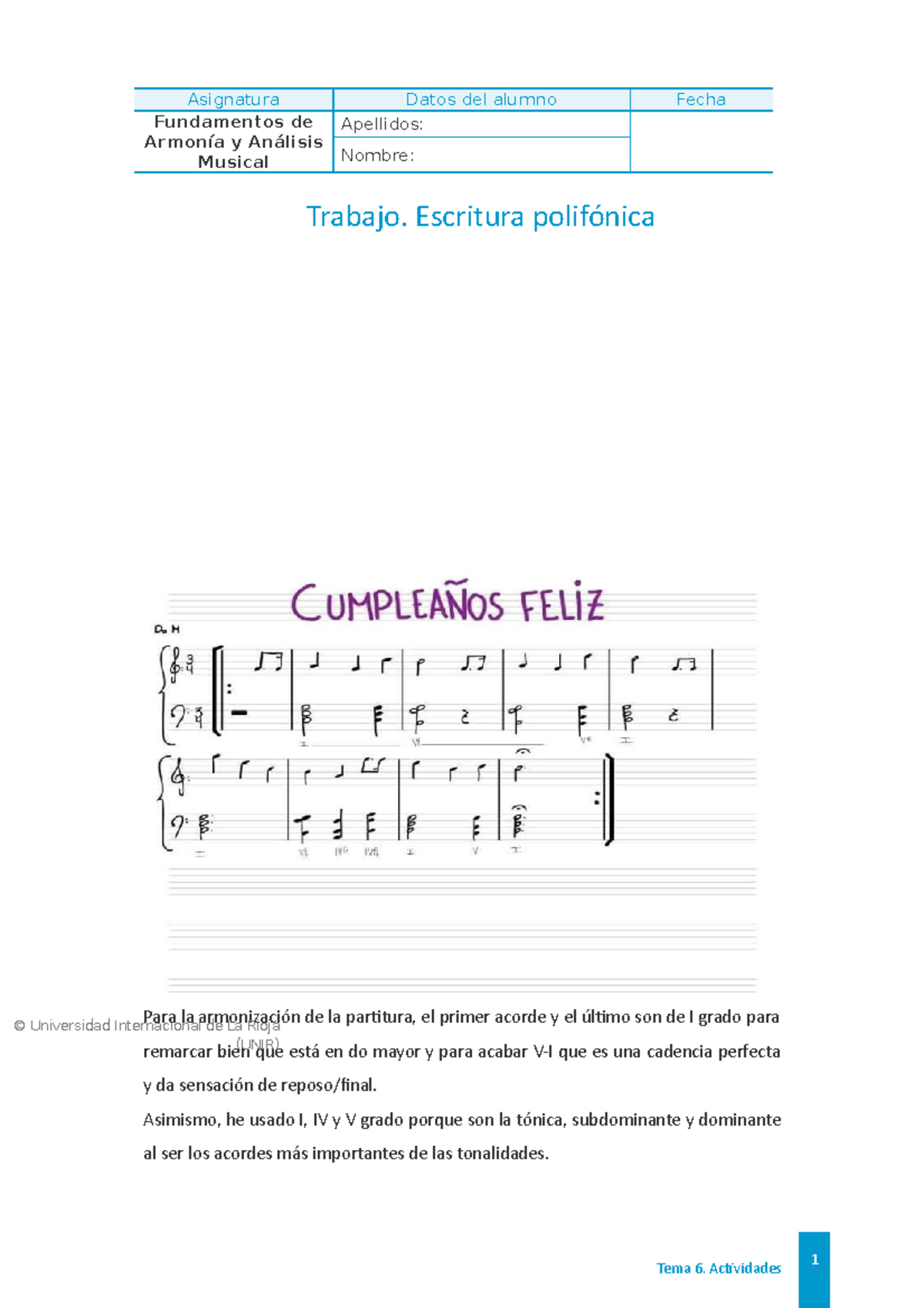 Escritura polifonica - Asignatura Datos del alumno Fecha Fundamentos de ...