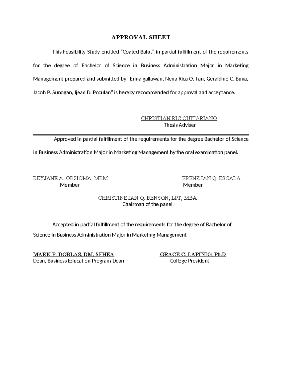 Approval Sheet of Thesis.docx may31 - APPROVAL SHEET This Feasibility ...