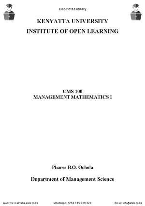BMS 100 SET Theory Examples WITH Solutions (1) - Management mathematics ...