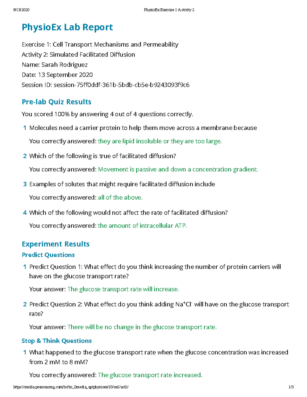 Physio Ex Exercise 1 Activity 2 Lab Report - 9/13/2020 PhysioEx ...