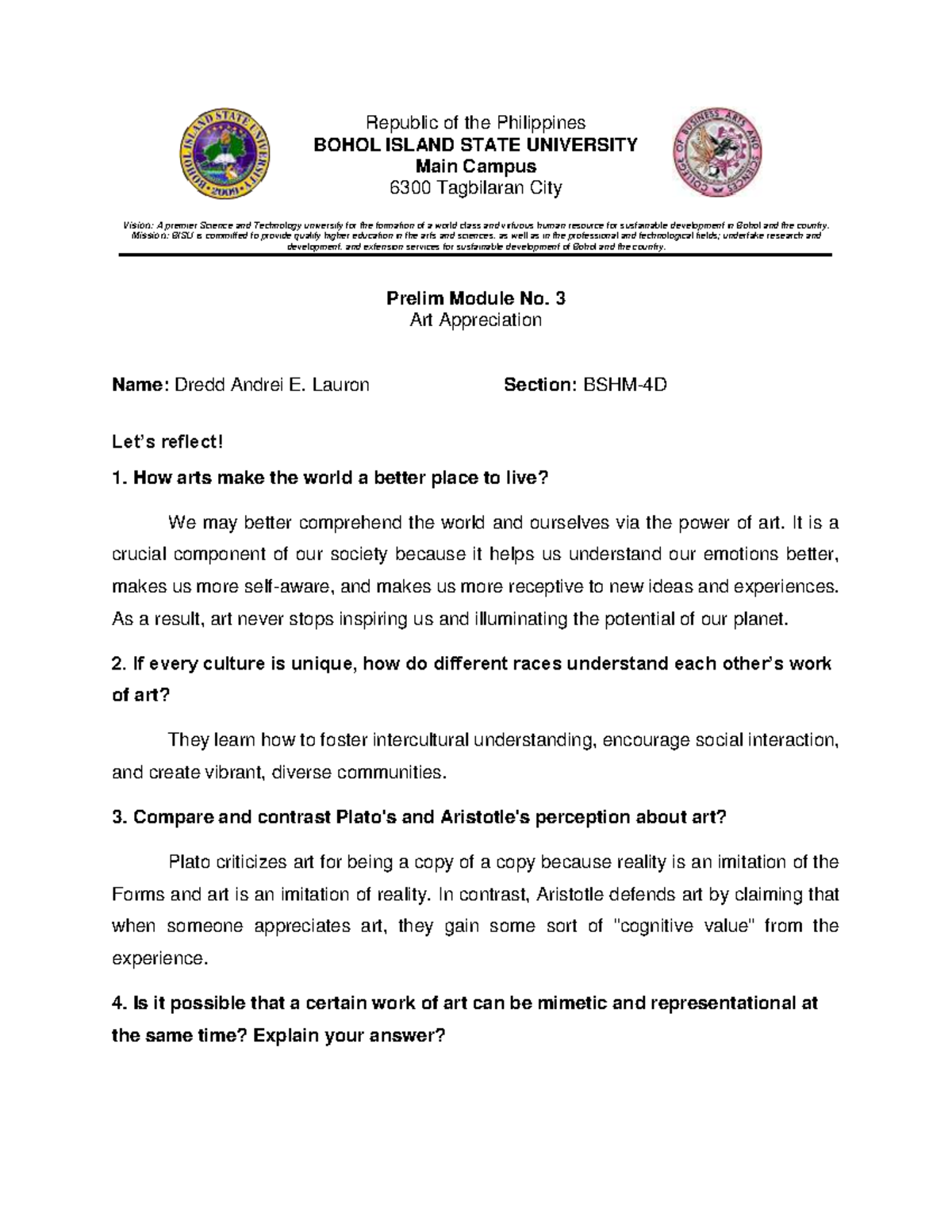 Lauron, Dredd Andrei - Prelim Module No. 3 - Republic of the ...