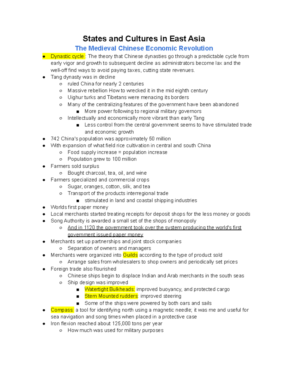 Chapter 12 - States and Cultures in East Asia The Medieval Chinese ...