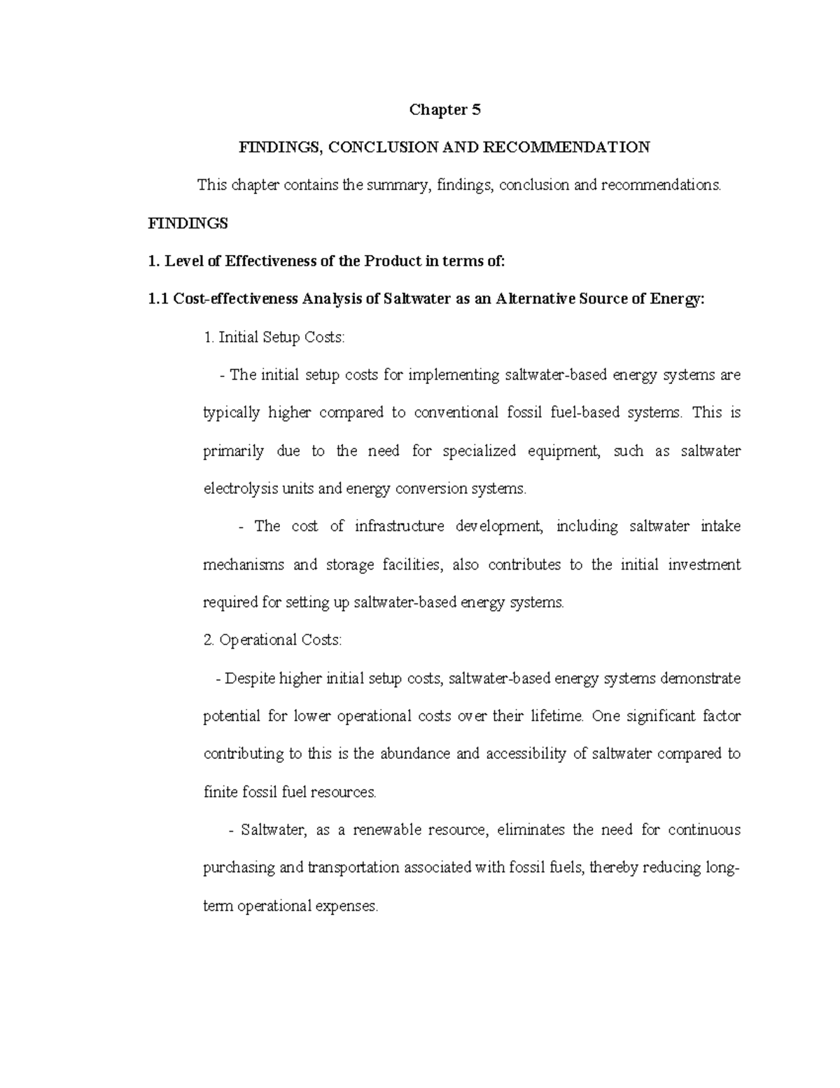 Chapter 5 - Research - Chapter 5 FINDINGS, CONCLUSION AND ...