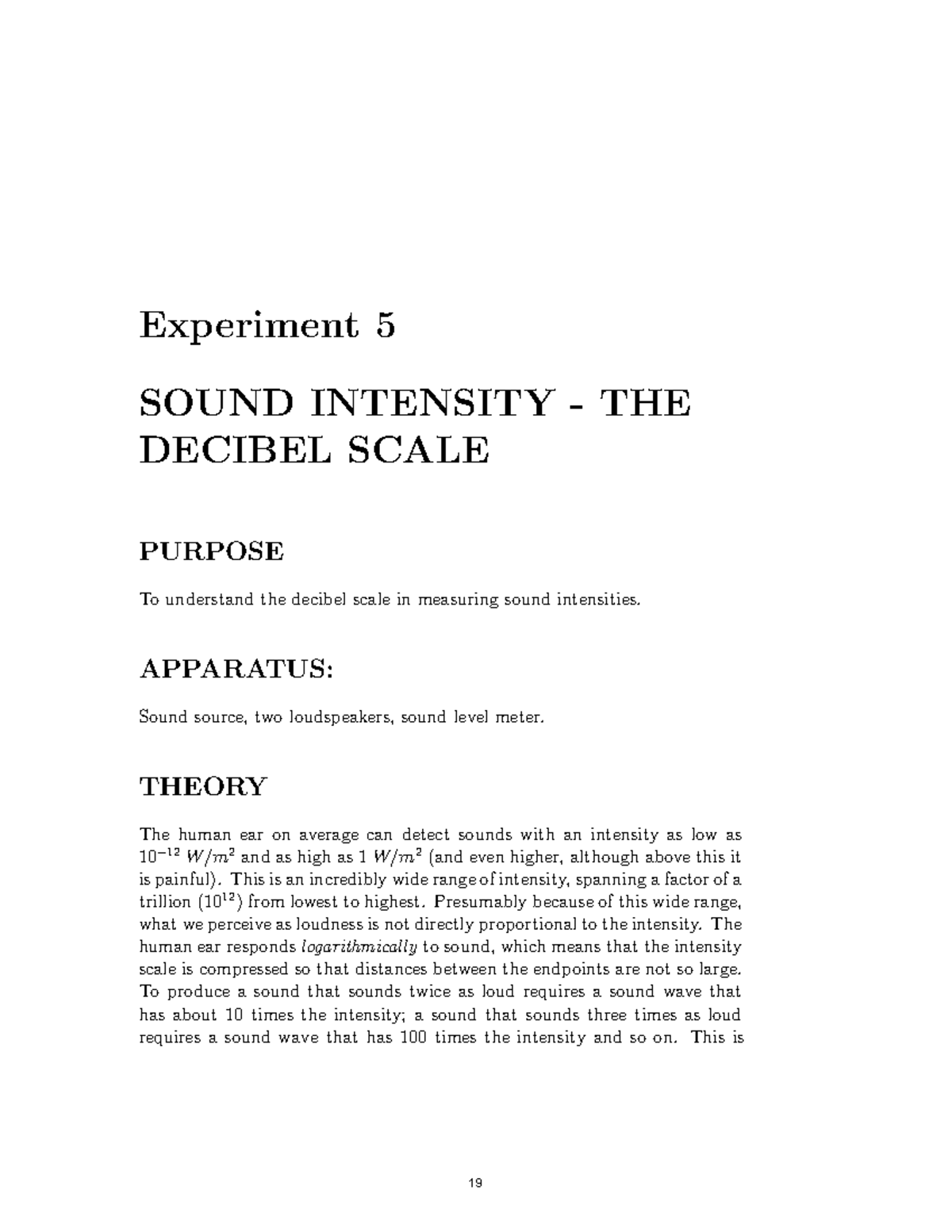 Lab 5 Lab Assignment On Sound Intensity The Decibel Scale lab-5-lab-assignment-on-sound-intensity-the-decibel-scale