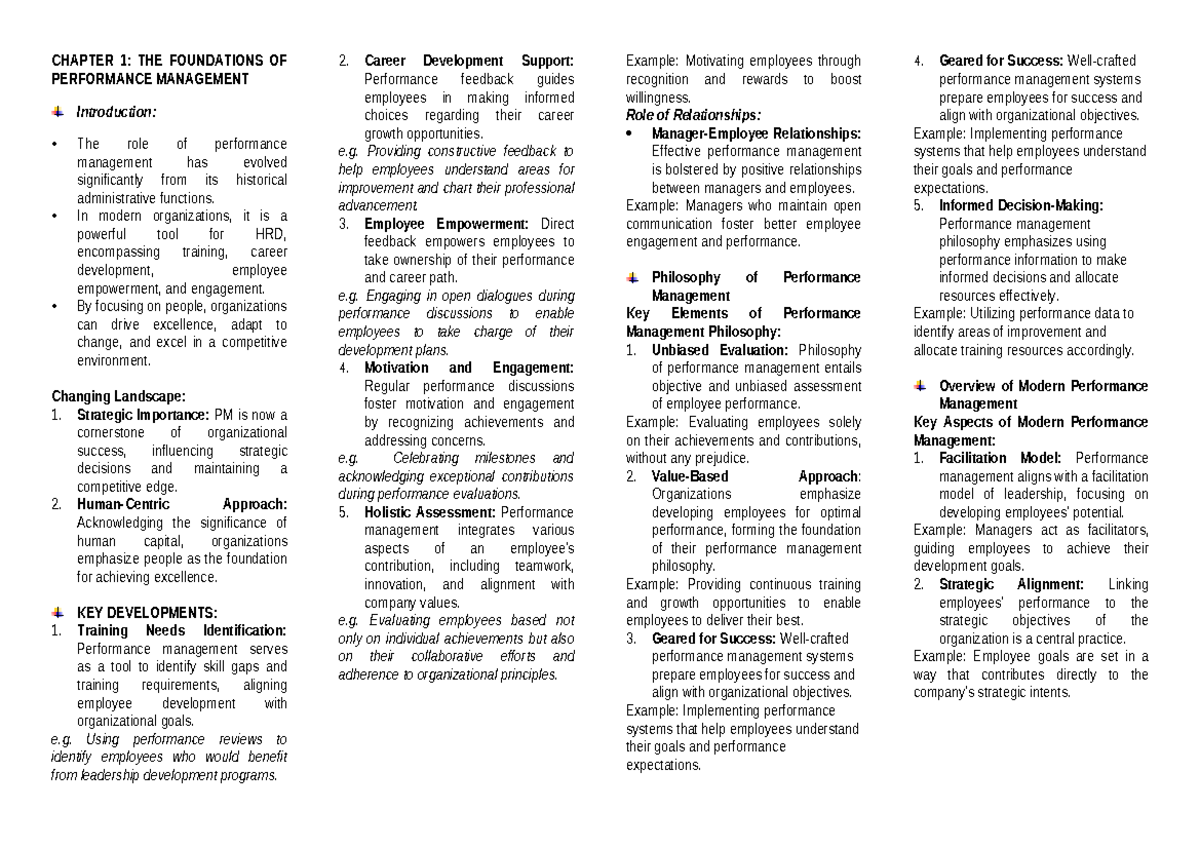 Chapter 1 Performance Management - CHAPTER 1: THE FOUNDATIONS OF PERFORMANCE MANAGEMENT - Studocu