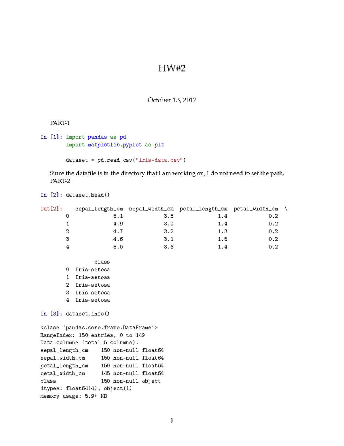 EE258 HW2 Solutions F17 - HW# October 13, 2017 PART- In [1]: import ...