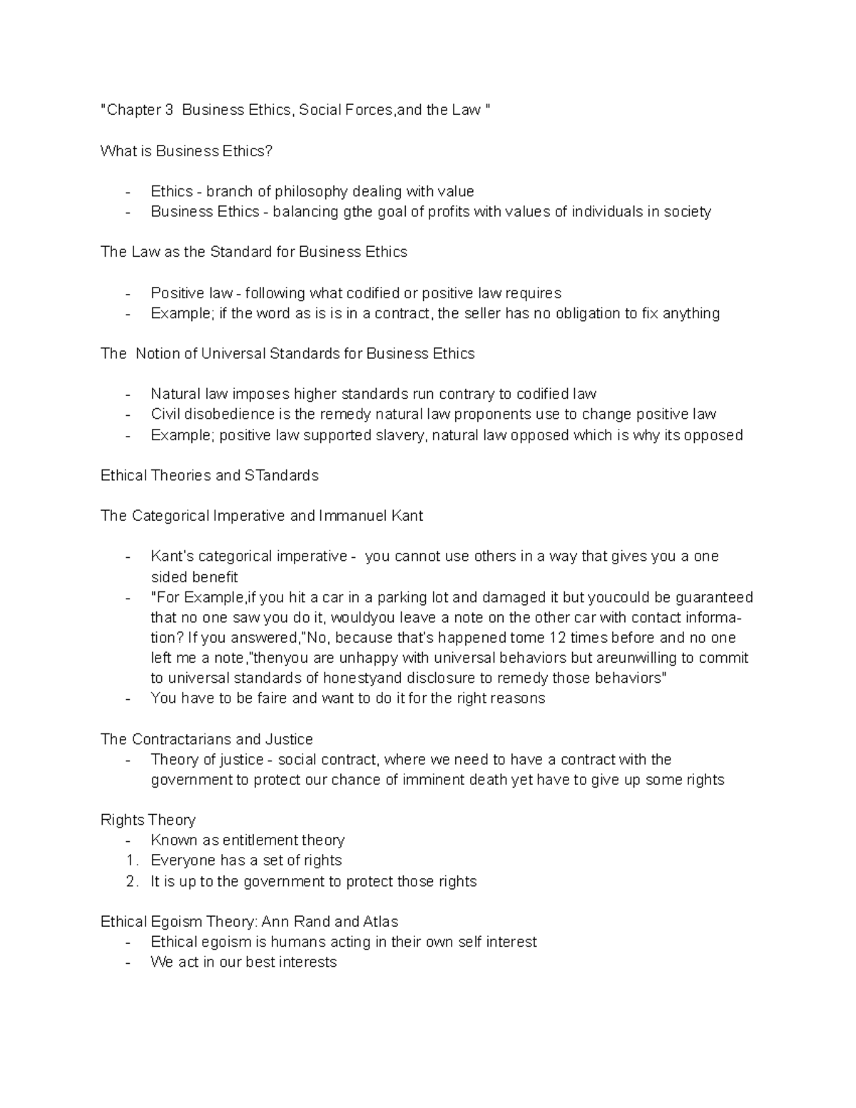Chapter 3 Business Ethics, Social Forces, and the Law - LAWS213001 ...