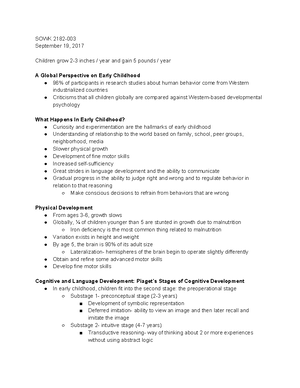 Developmental Analysis-Childhood and Adolescence Assignment ...