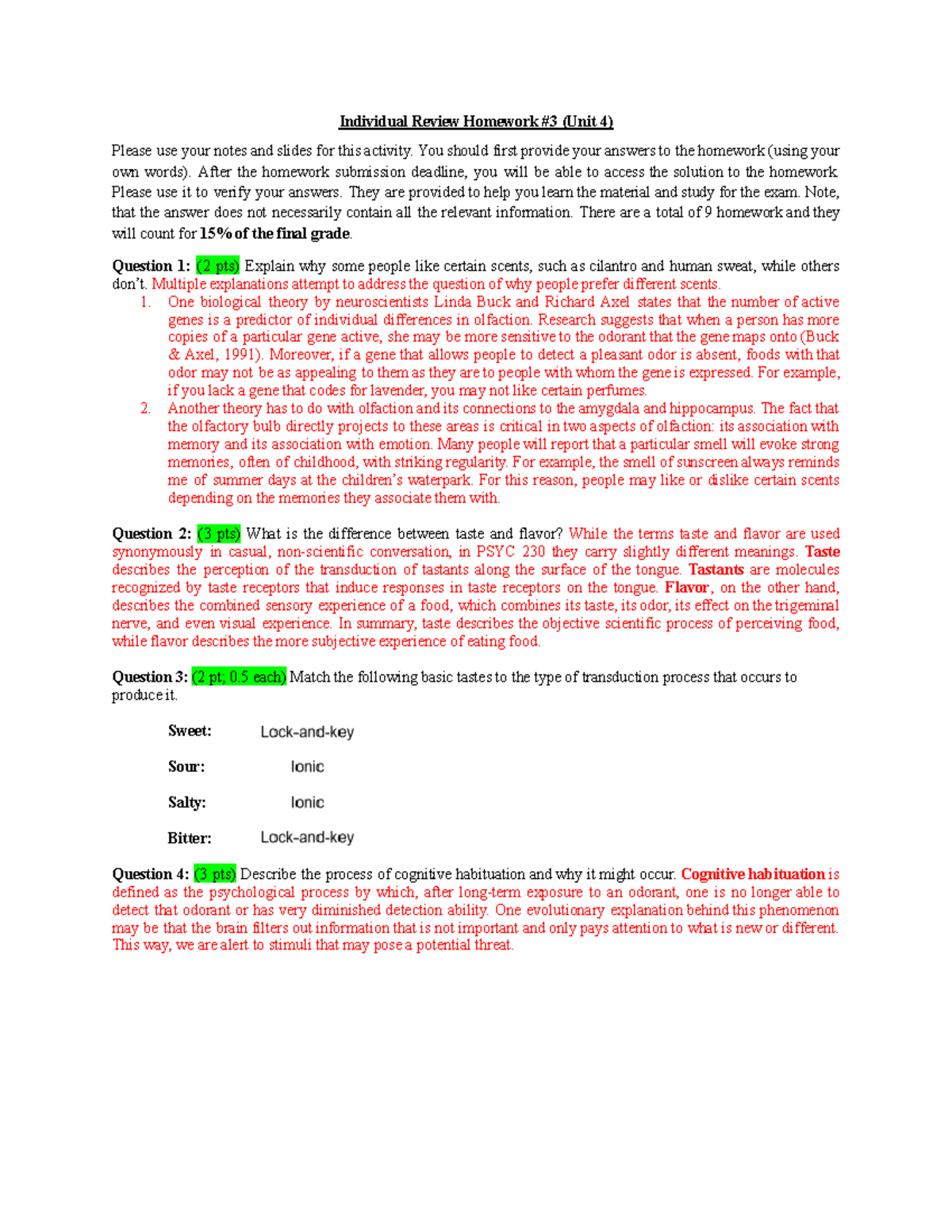 PSYC 230 Homework 3 - PSYC 230 @ UIUC - Individual Review Homework #3 (Unit 4) Please use your ...