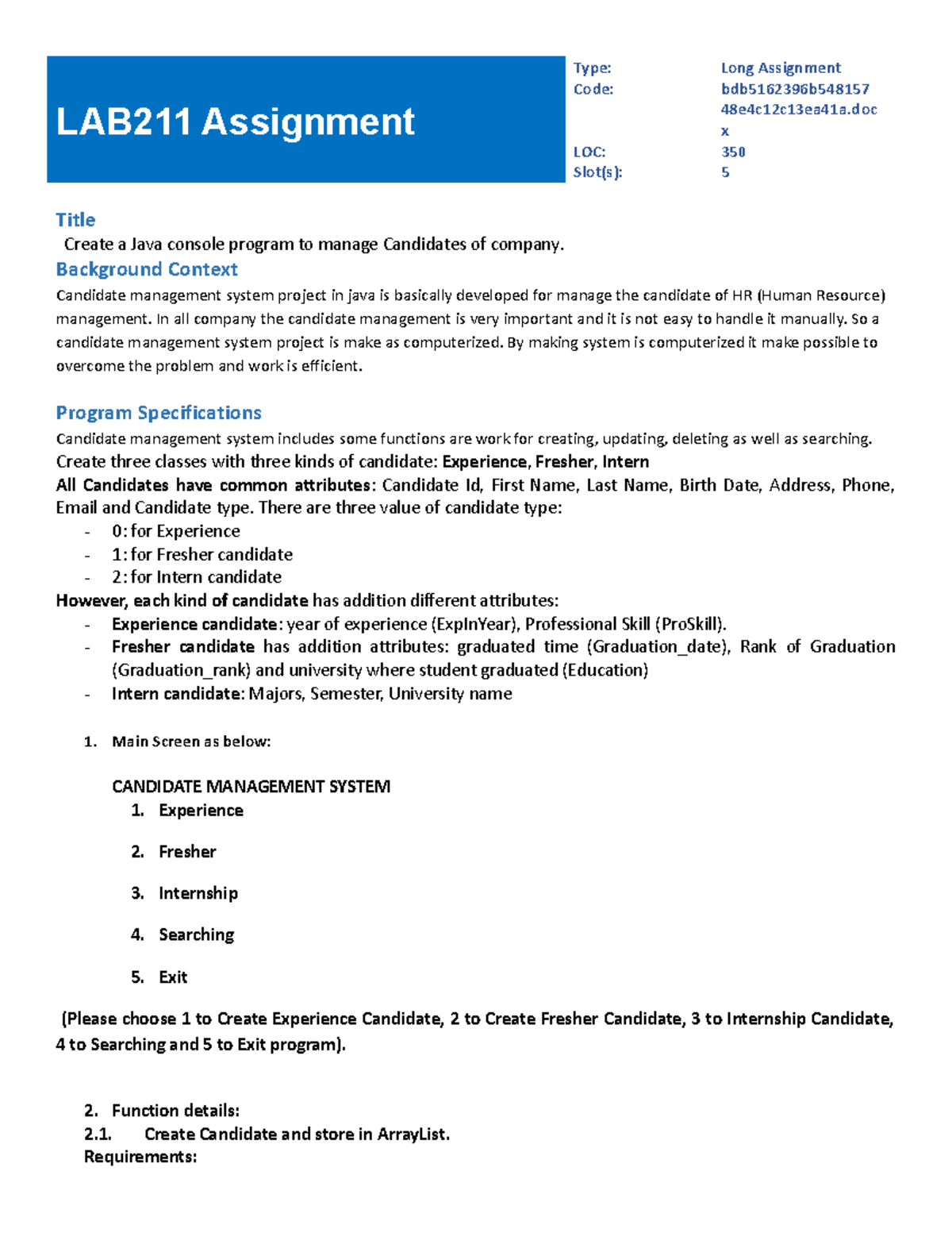 J1 - èwf - LAB211 Assignment Type:Code: Long Assignmentbdb5162396b ...