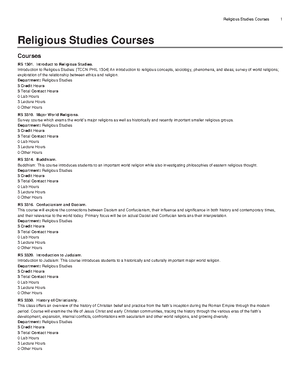 Phil religions - HISTORY 535: INTRODUCTION TO RELIGIOUS STUDIES COURSE ...